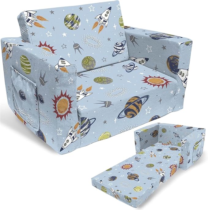 Amazon.com: Kids Sofa Couch,Toddler Children 2-in-1 Convertible Sofa to ...
