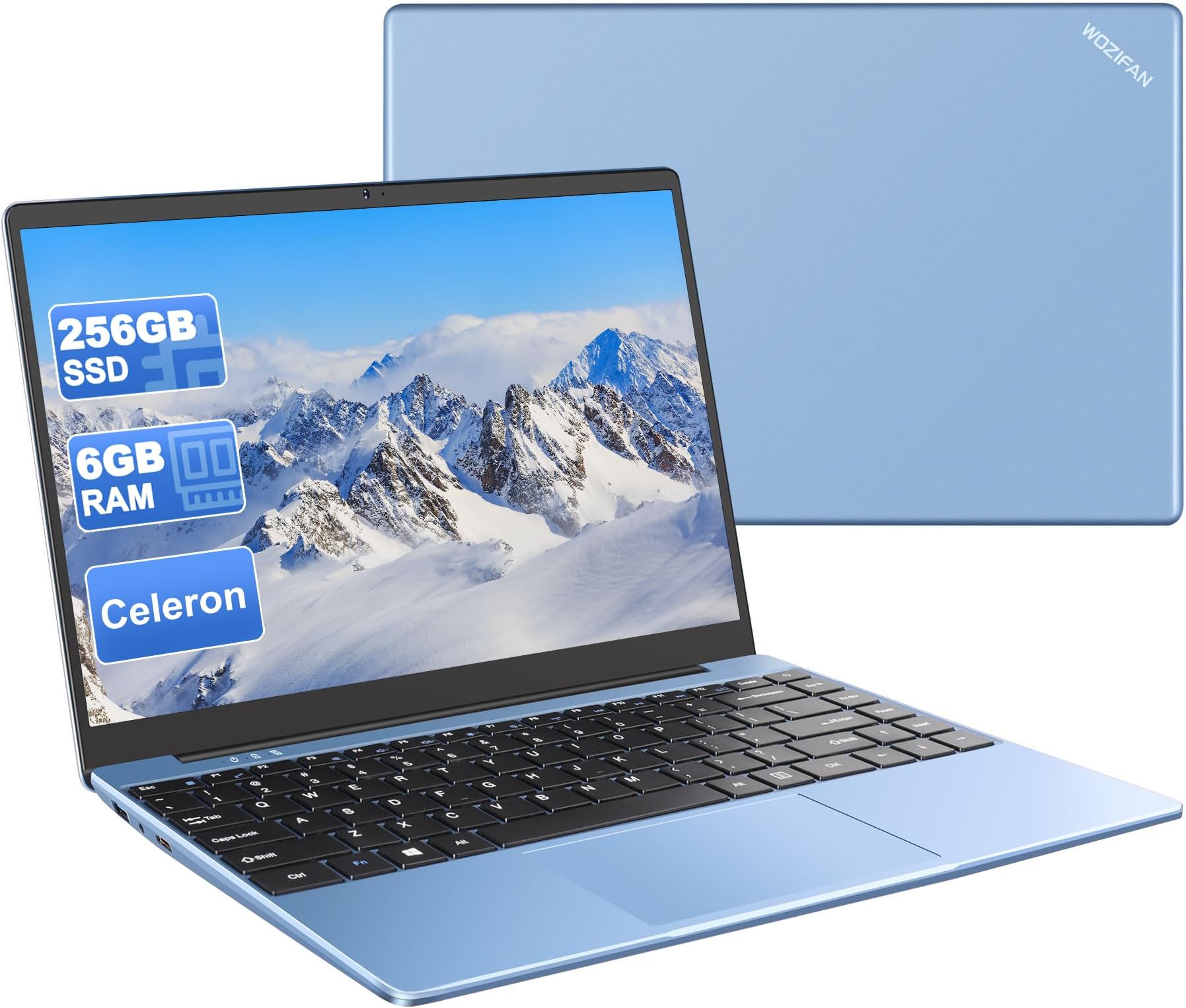 Amazon.com: WOZIFAN 14" Traditional Laptops 6GB LPDDR4 256GB SSD ...