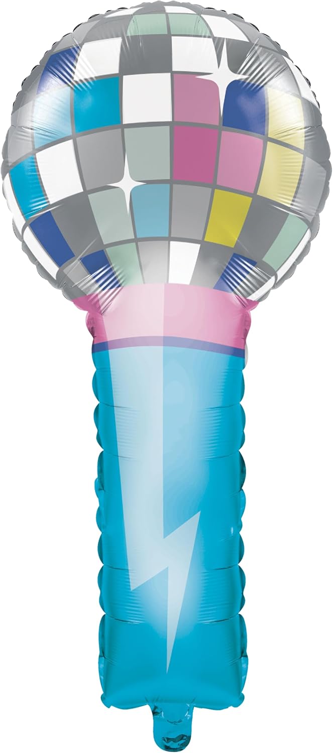 Amazon.com: Birthday Beats Disco Party Microphone Balloon : Toys & Games
