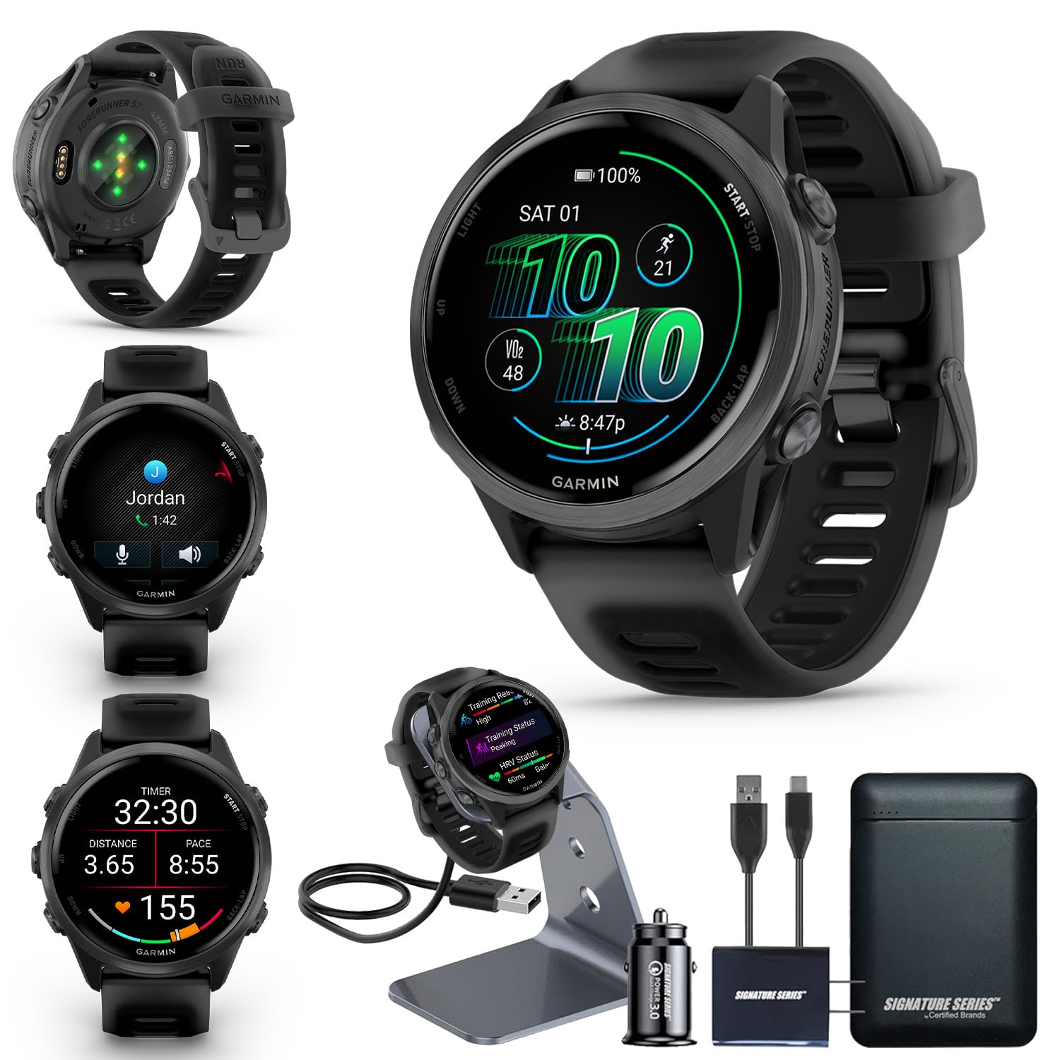 Garmin Forerunner 570 42mm Gps Running Smartwatch Black Advanced ...