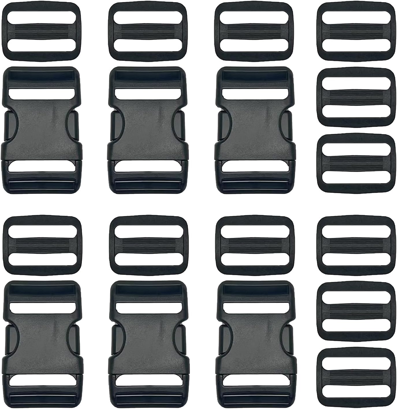 Amazon.com: Goiio 6 Sets Release Buckle Plastic Clip, 2 Inch Buckles ...
