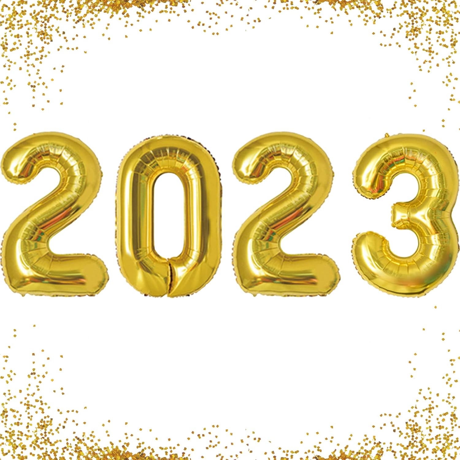 Amazon.com: 2023 Balloons Gold 2023 Number Balloons 40 inch Large Mylar ...