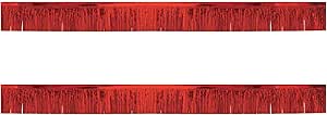 Amazon.com: Beistle 2 Piece Red Metallic Plastic Fringe Drape Banners ...