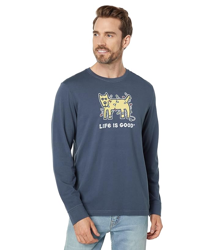 Life Is Good Rocket Holiday Lights Long Sleeve Crusher Tee - Big Apple ...