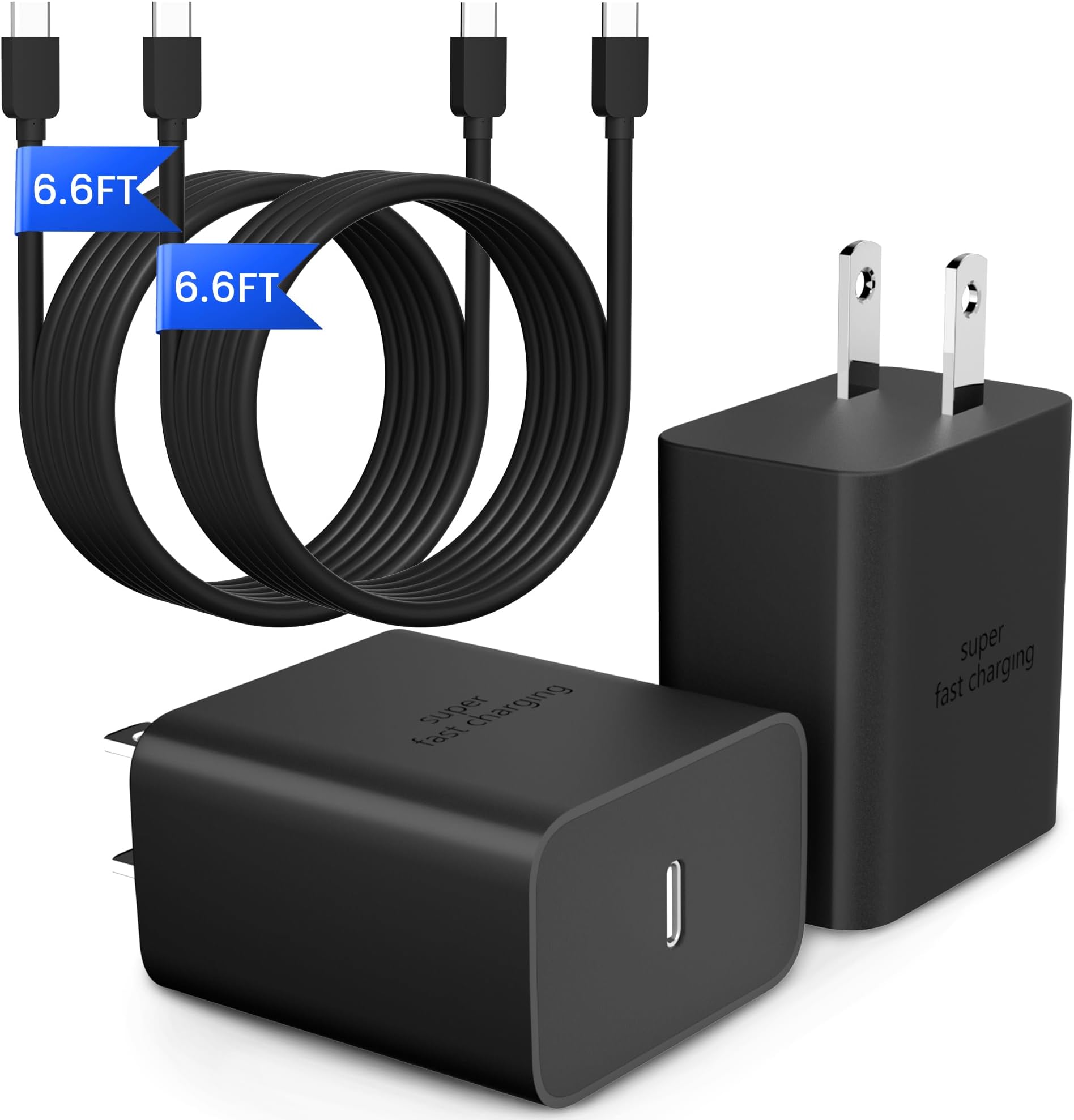 Amazon.com: 45W Samsung Charger, 10FT USB C Charger 2-Pack iPhone 15 16 ...
