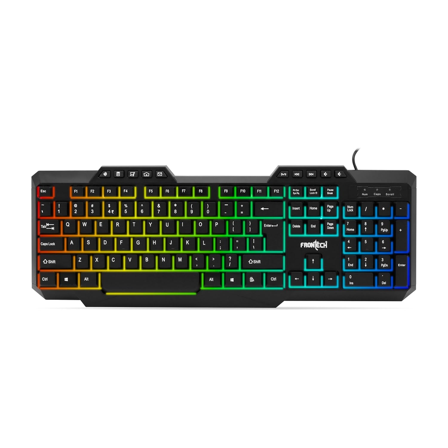 Amazon.in: Buy FRONTECH KB-0034 Black Wired Gaming Keyboard with ...