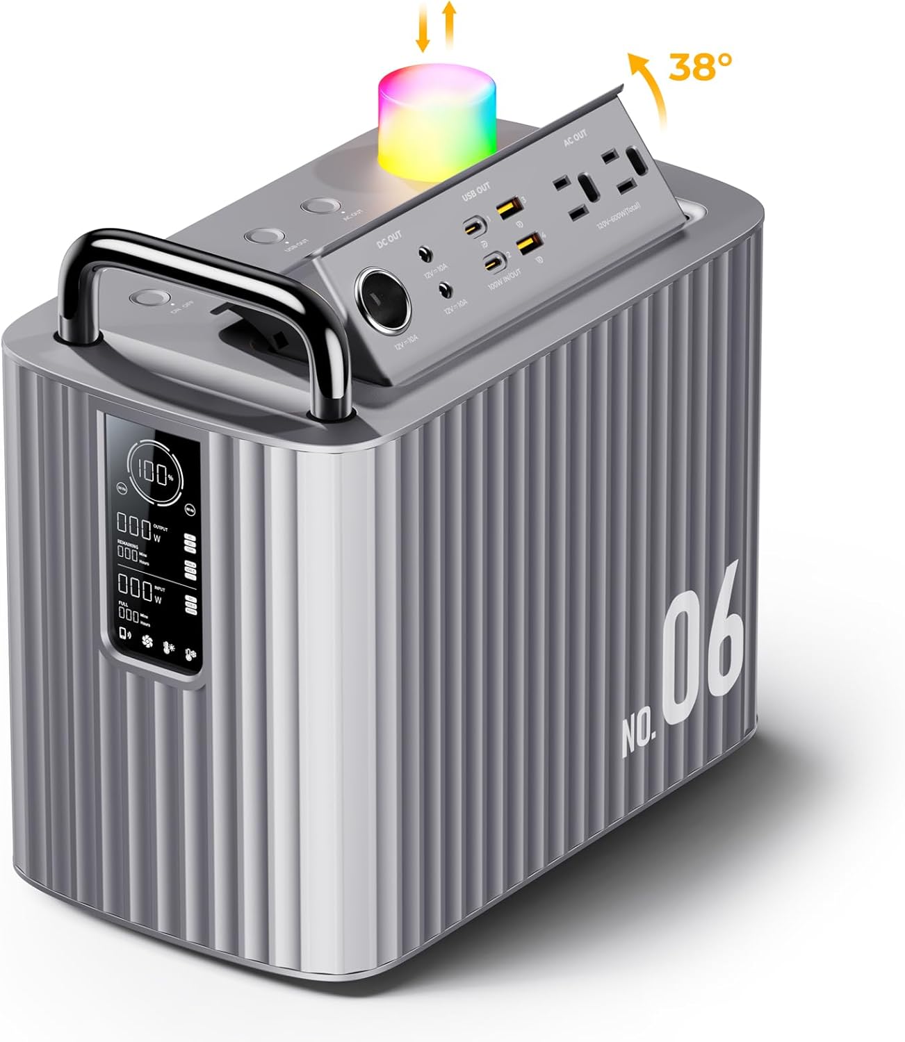 Amazon.com : VOLTME Portable Power Station, 600W (Surge 1200W) Solar ...