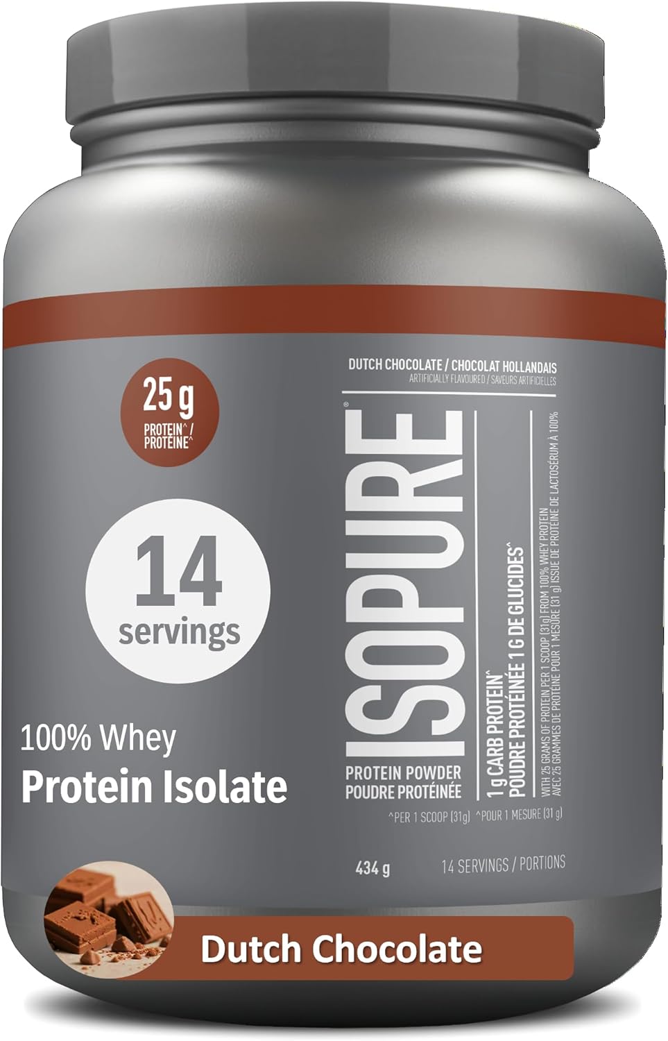 Isopure Zero Carb Protein Powder - Dutch Chocolate - 100% Whey Protein ...
