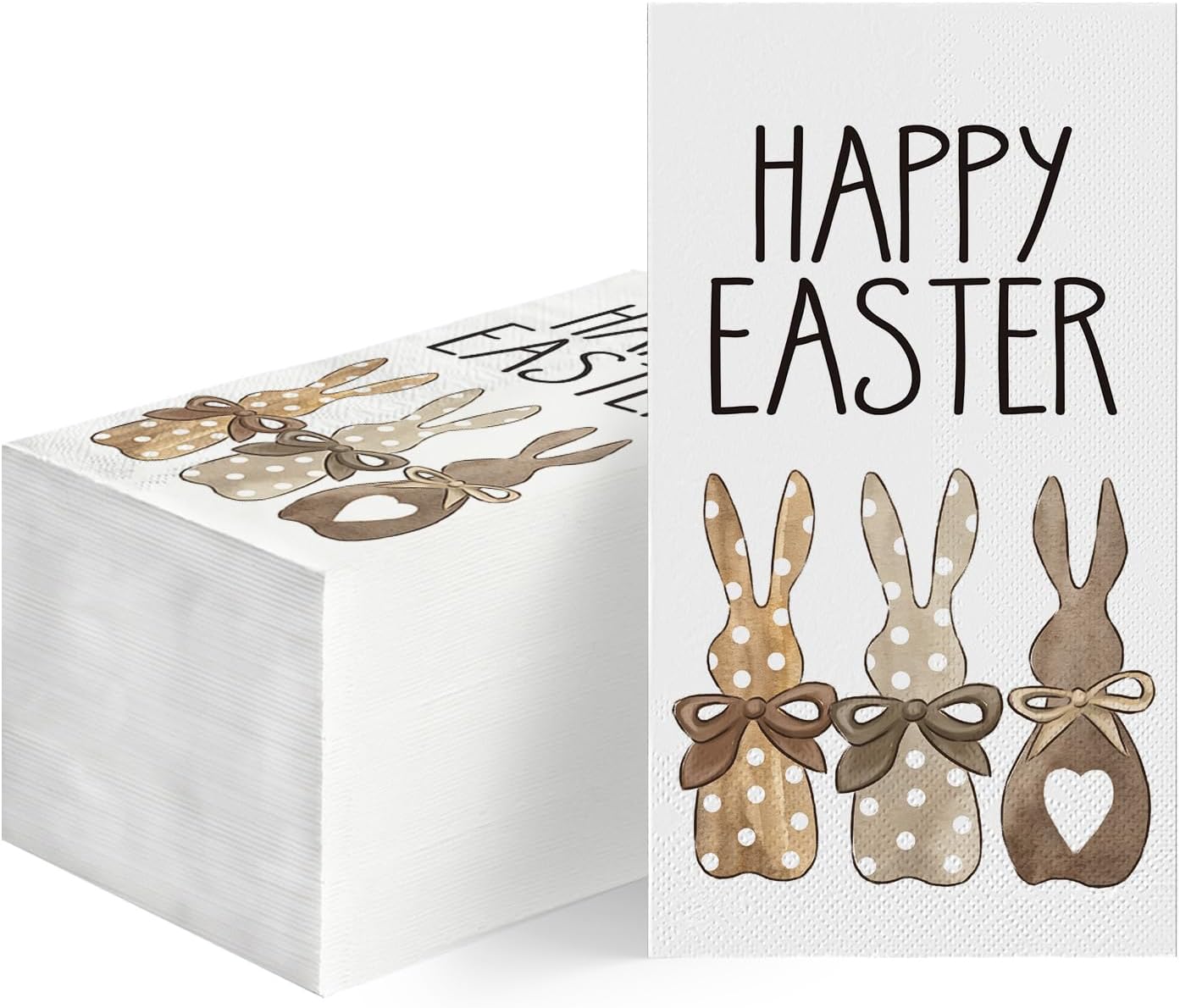 Amazon.com: Quera 50 Pack Easter Napkins Bunny Luncheon Napkins Peeps ...