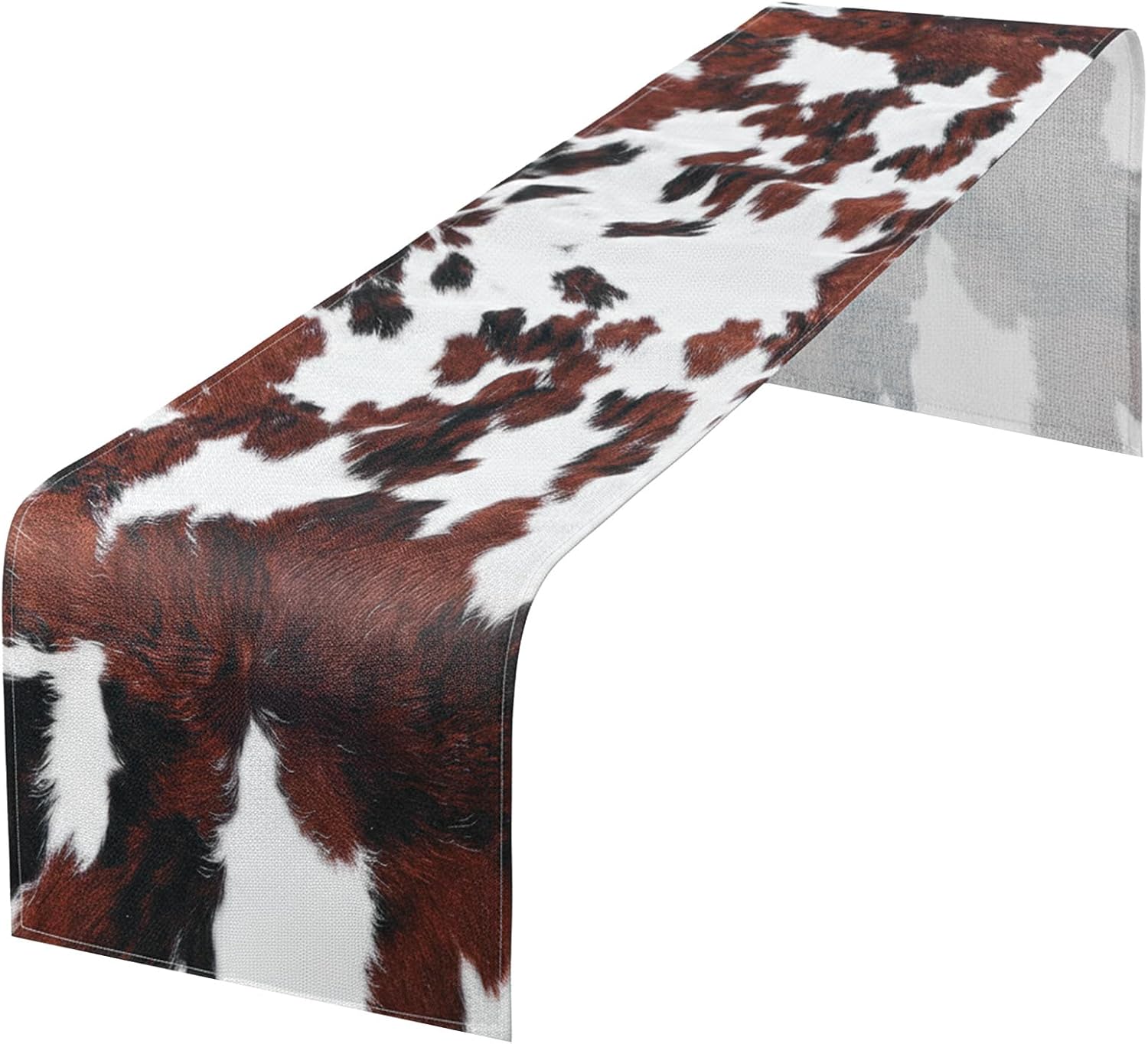 Amazon.com: Linen Cow Print Table Runner, 71x13 Inch Western Table ...