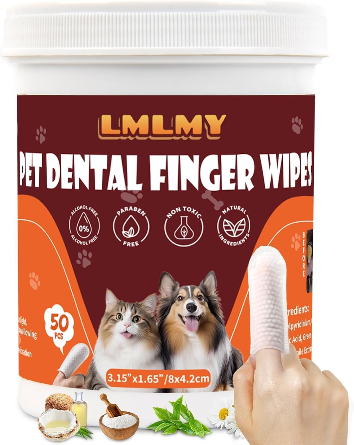Amazon.com : LMLMY Dog Dental Wipes - Dental Finger Wipes for Cats ...