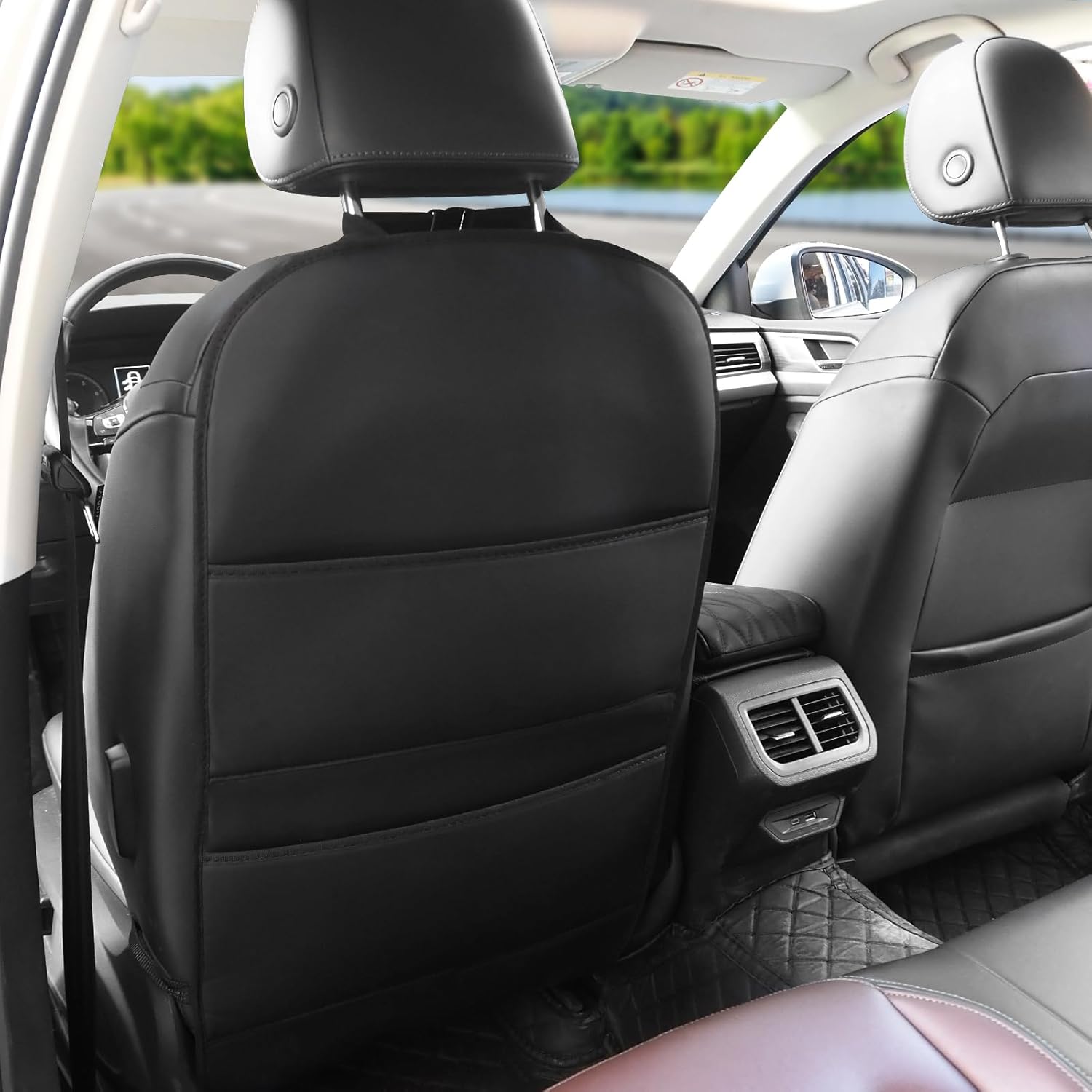 Car Seat Protector Kick Mat【1 Pack】Universal Leather Waterproof Auto ...