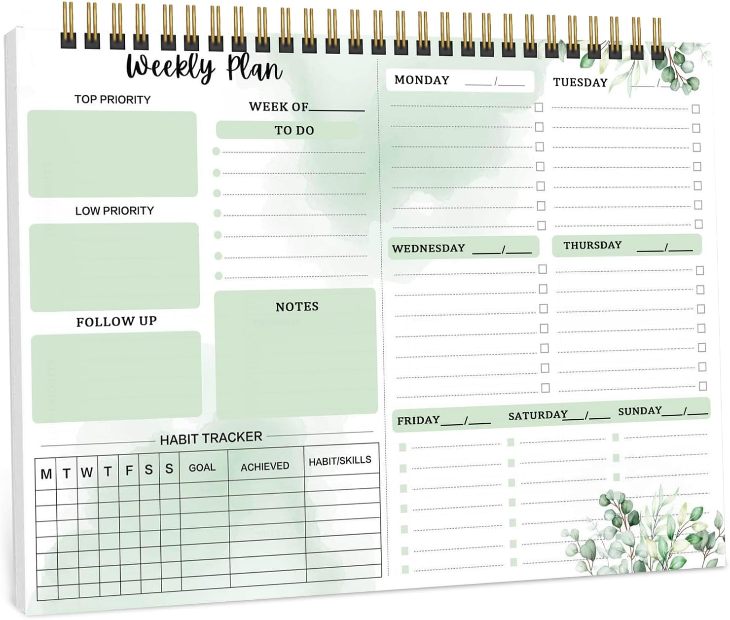 Amazon.com : Weekly To Do List Notepad with 52 Undated Sheets（8.5"×11 ...