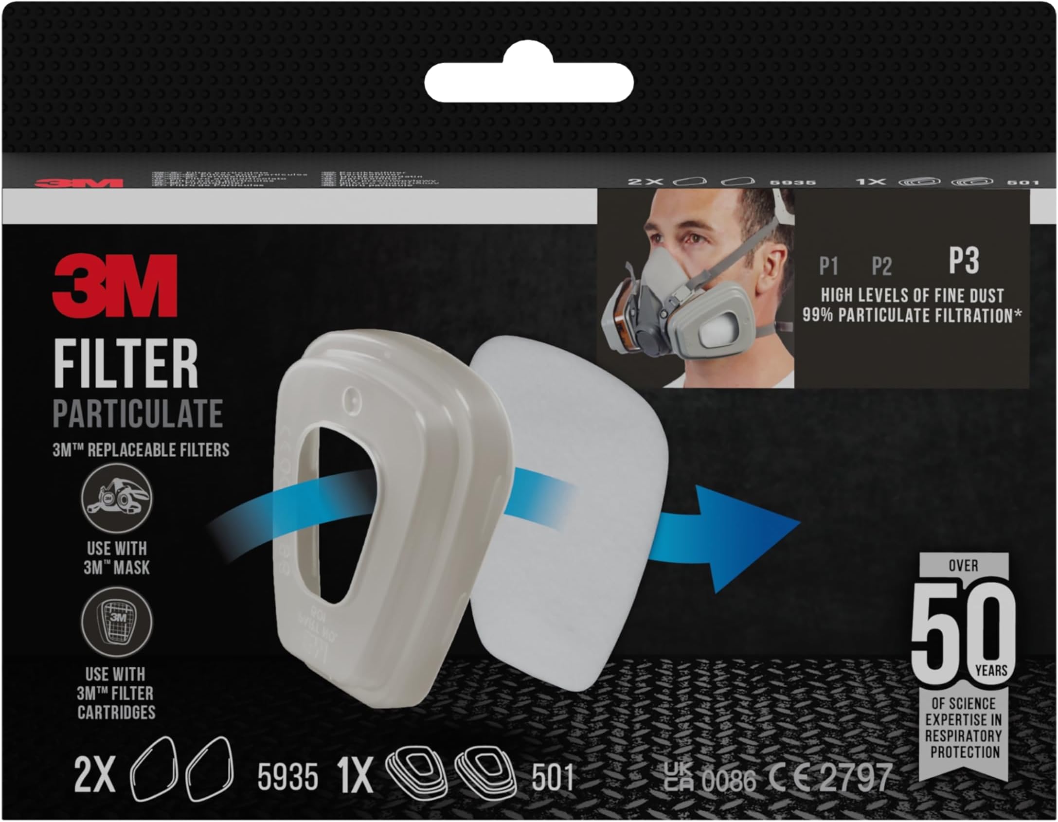 3M P3 Particulate Filters 6035 : Amazon.co.uk: DIY & Tools