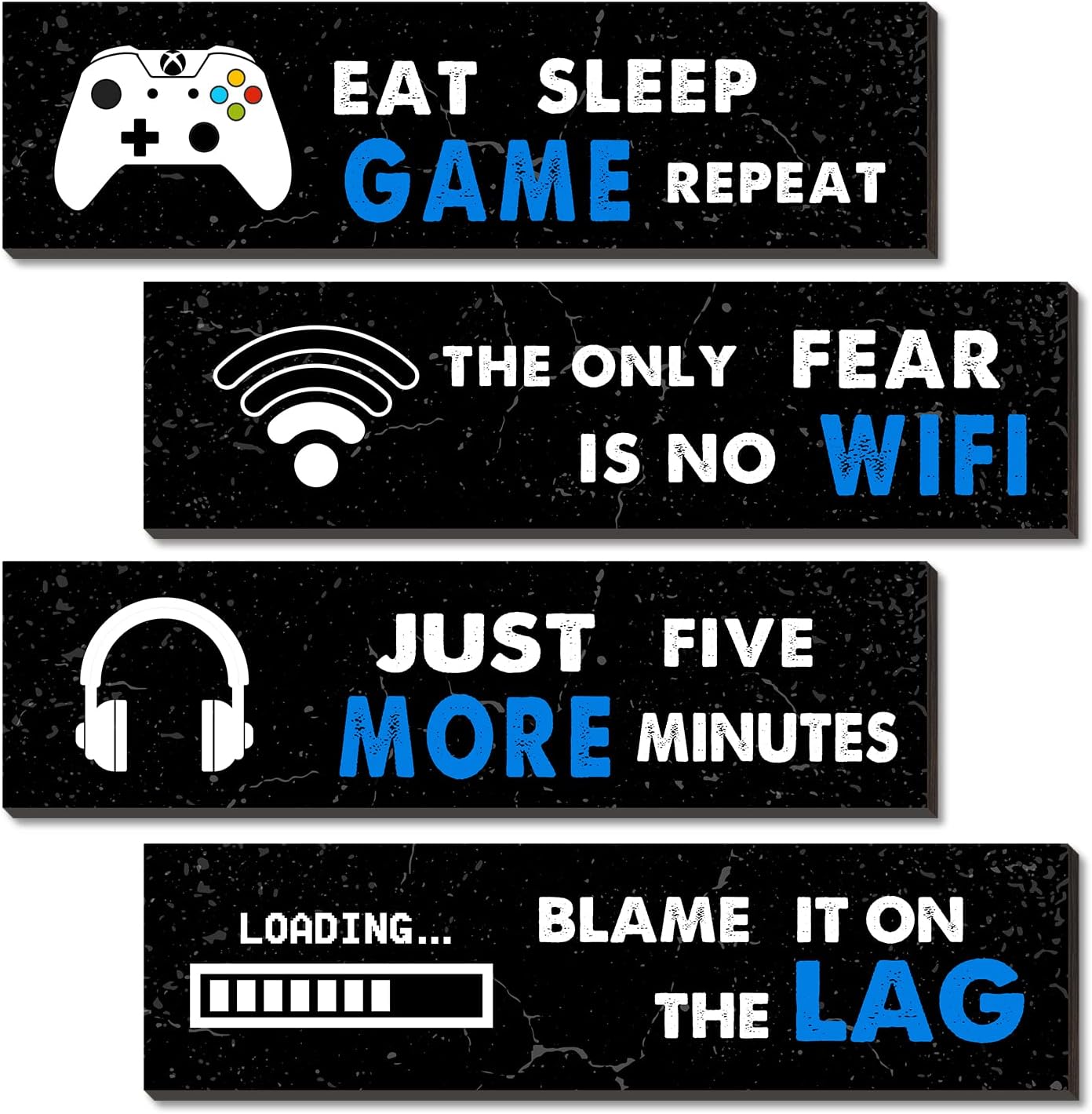 Amazon.com: Video Games Wall Decor Set of 4 - Boys Room Decorations for ...