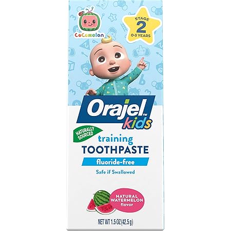 Amazon.com: Orajel Kids CoComelon Training Toothpaste Fluoride-Free; #1 ...
