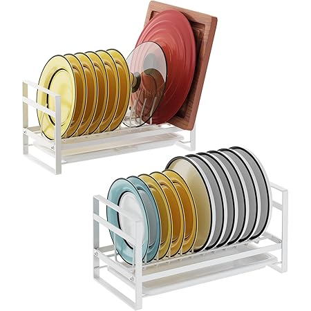 Amazon.com: 2PCS Plate Holders Organizer, Metal Dish Storage Dying ...