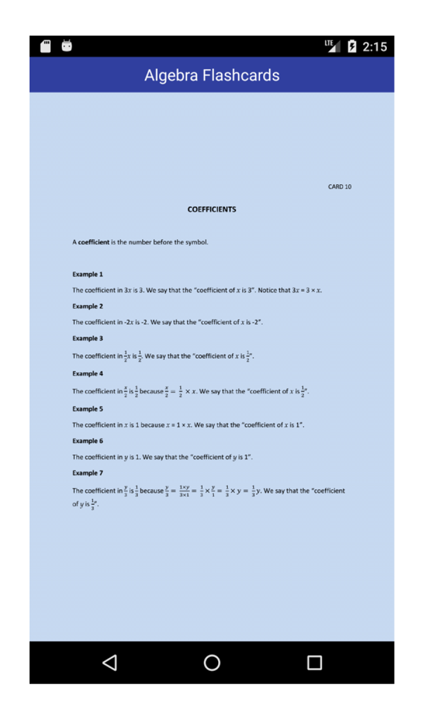 Algebra Quick Study - App on Amazon Appstore