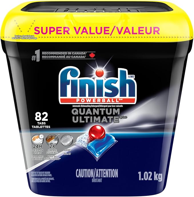 Finish® Quantum Ultimate® Dishwasher Detergent Pods, No pre sinse ...