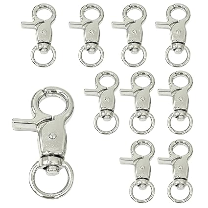 10PCS Trigger Snap Hooks 2.36'' x 0.82'' Scissor Snaps Heavy Duty ...
