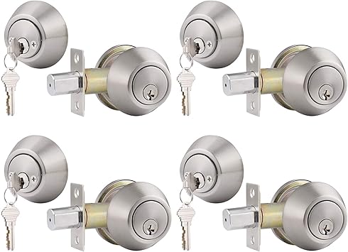Gobrico Double Cylinder Deadbolts Keyed on Both Side with Same Key in ...