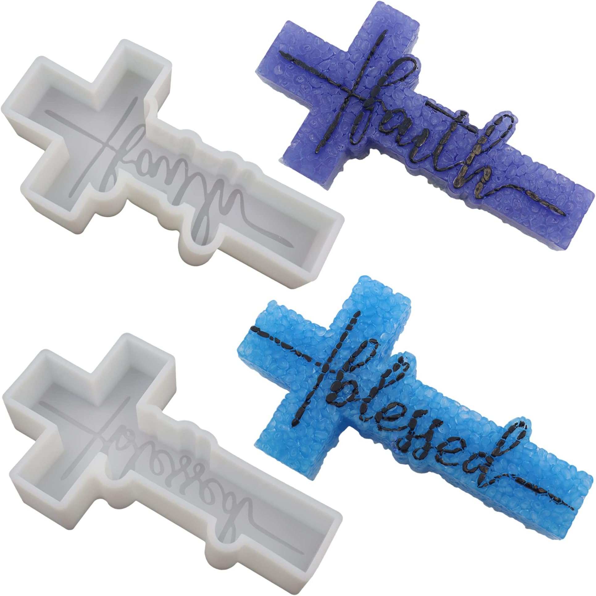 Amazon.com: Cross Silicone Mold | Size 3.75" Wide x 4" Long x .8" Deep ...