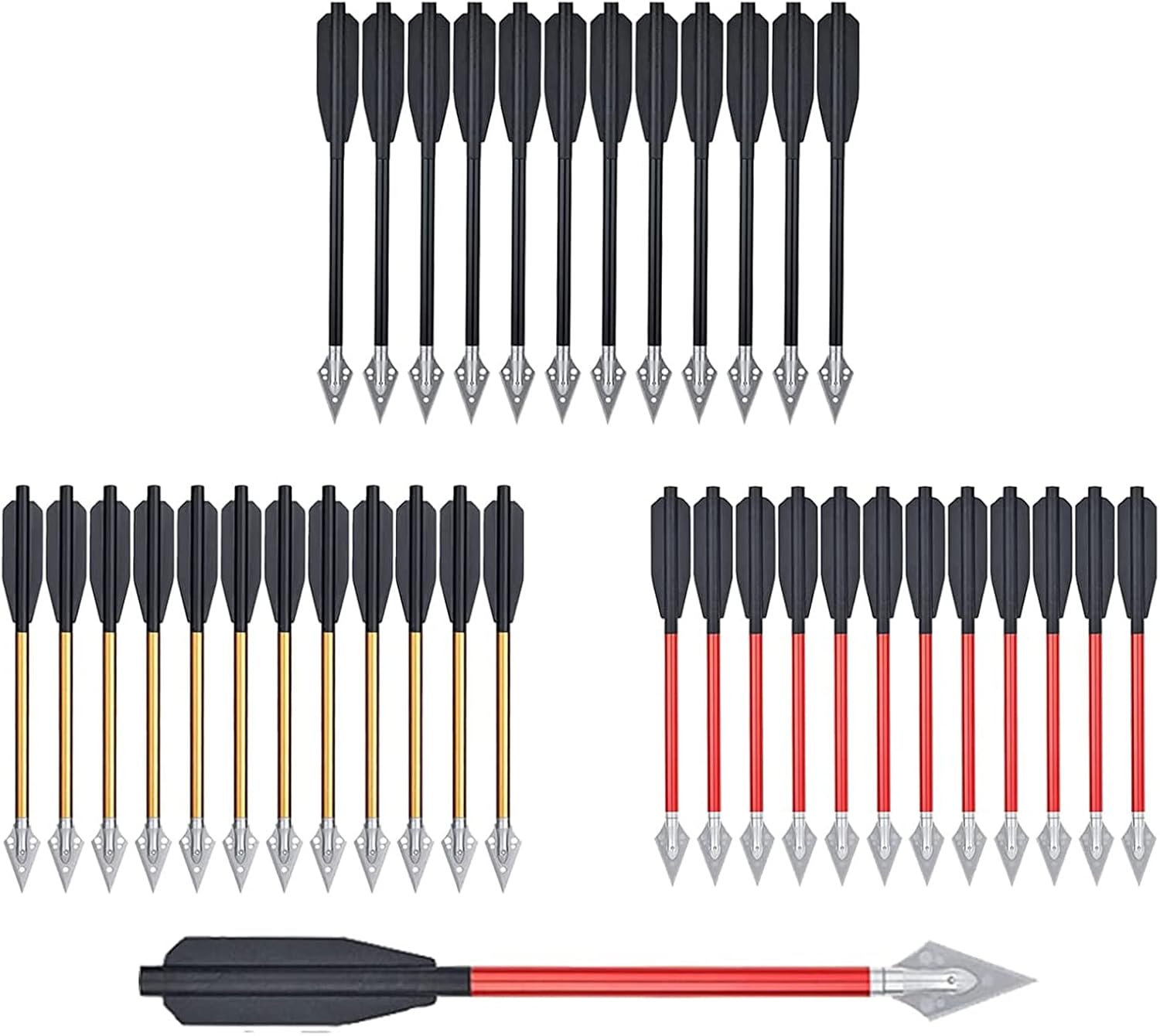 Amazon.com : Lamehfyo 6.25 Inch Aluminum Crossbow Bolts Set with Sharp ...