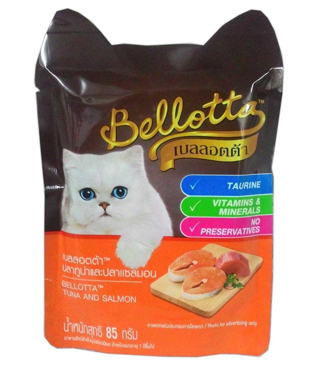Bellotta Cat Food, Tuna and Salmon, 85 g Pouch (Pack of 3) : Amazon.in ...
