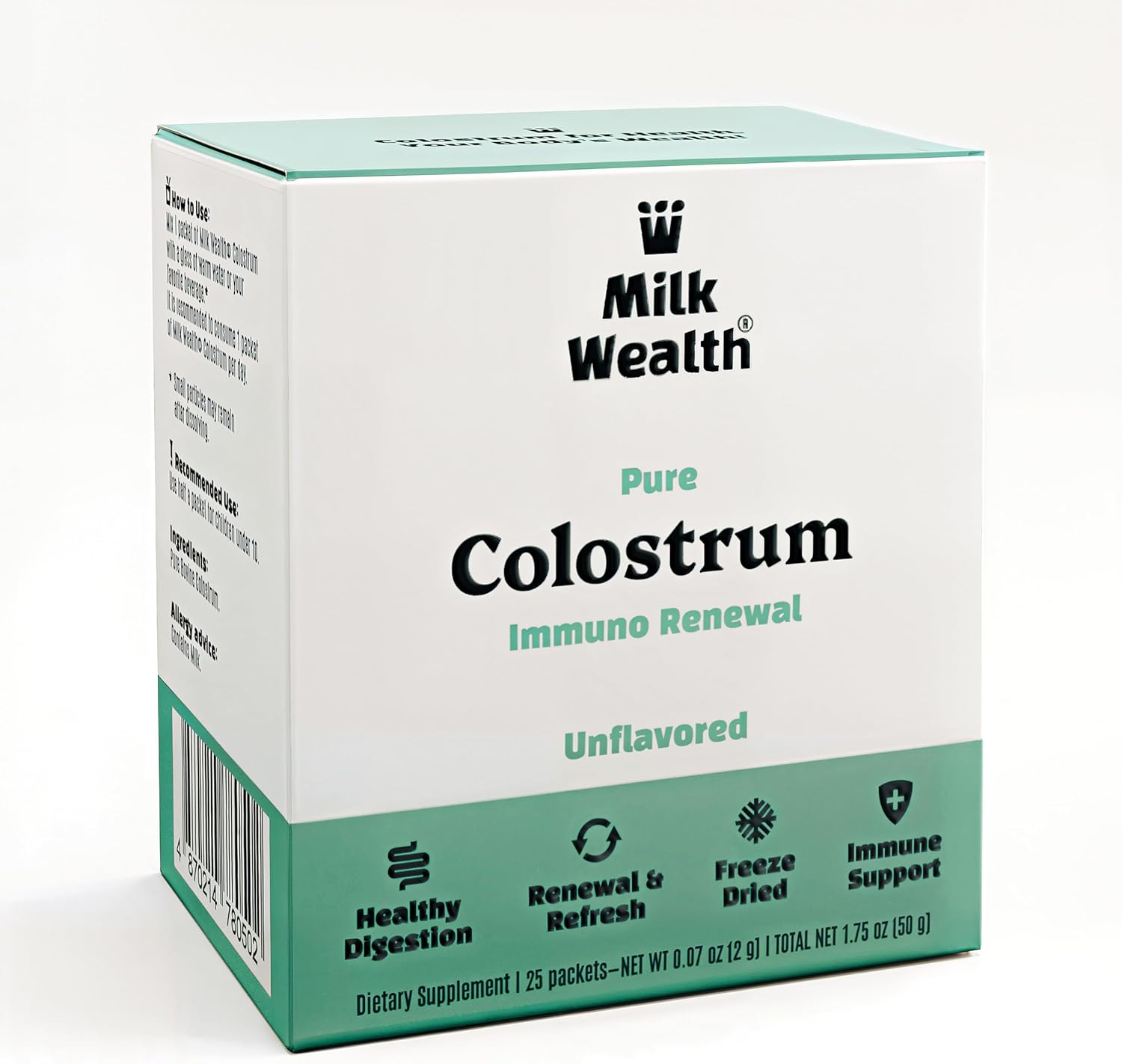 Amazon.com: Milk Wealth Pure Bovine Colostrum Unflavored, Freeze-Dried ...