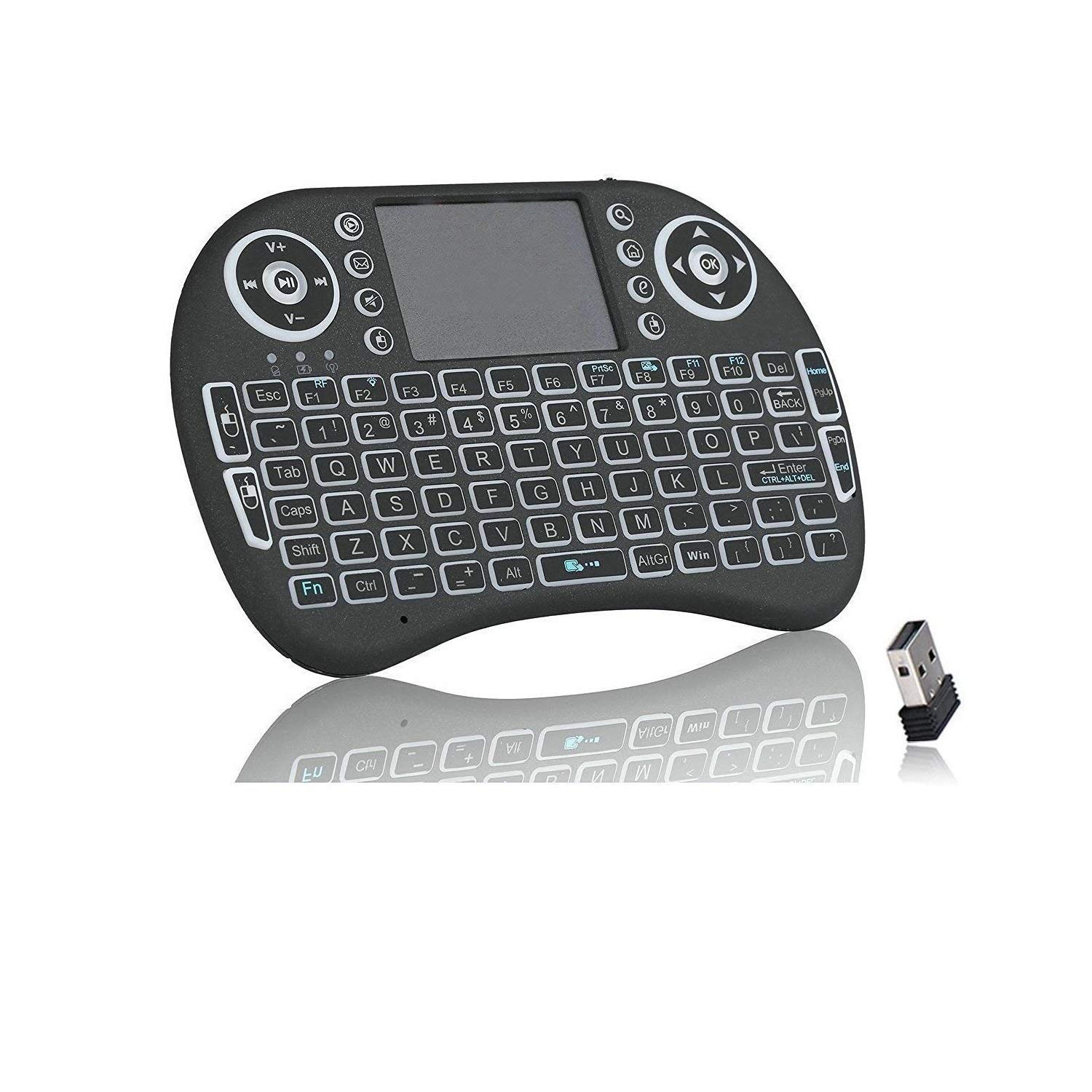 REES52 I8 Mini Backlight Wireless Keyboard Touch Panel Mouse Mini ...