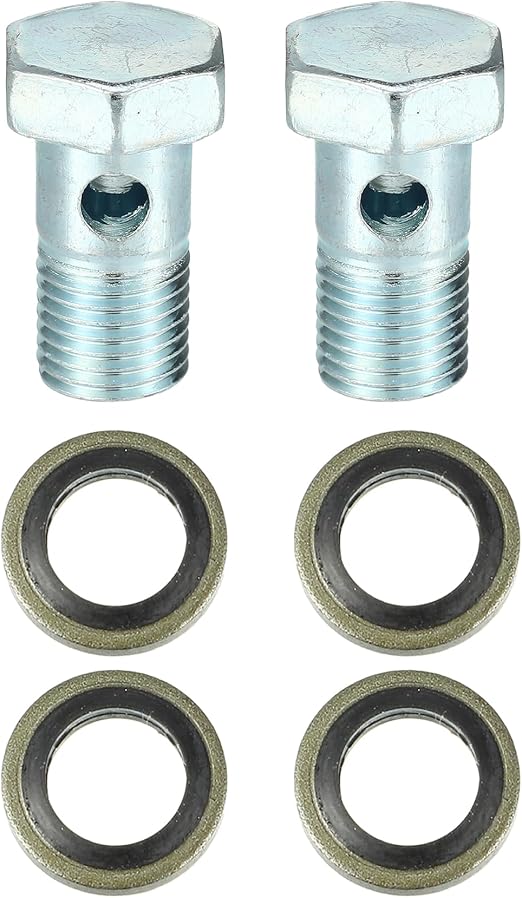 Amazon.com: X AUTOHAUX 2 Set Universal Auto Banjo Bolt Brake Fitting ...