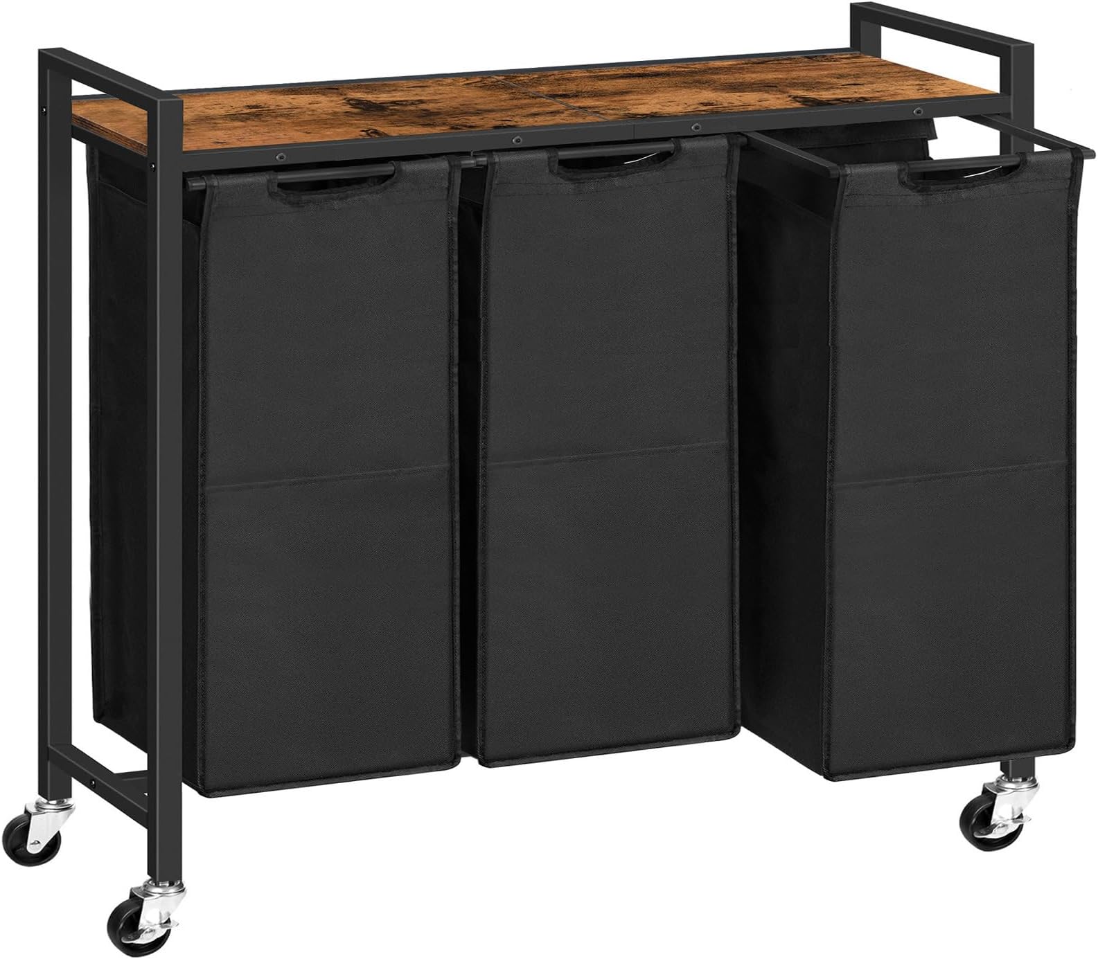 Amazon.com: CJWD Rolling Laundry Basket Organizer on Wheels, Laundry ...