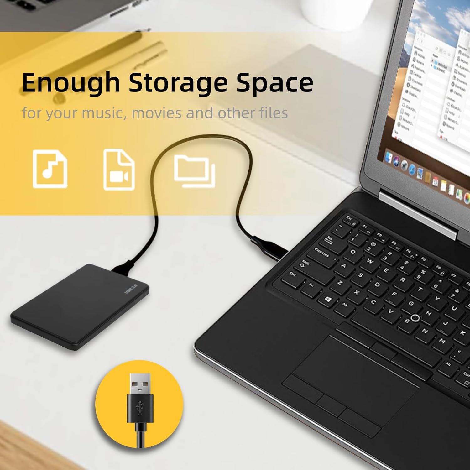 Lazimin Disque Dur Externe, Disque Dur de Stockage de Disque Dur ...