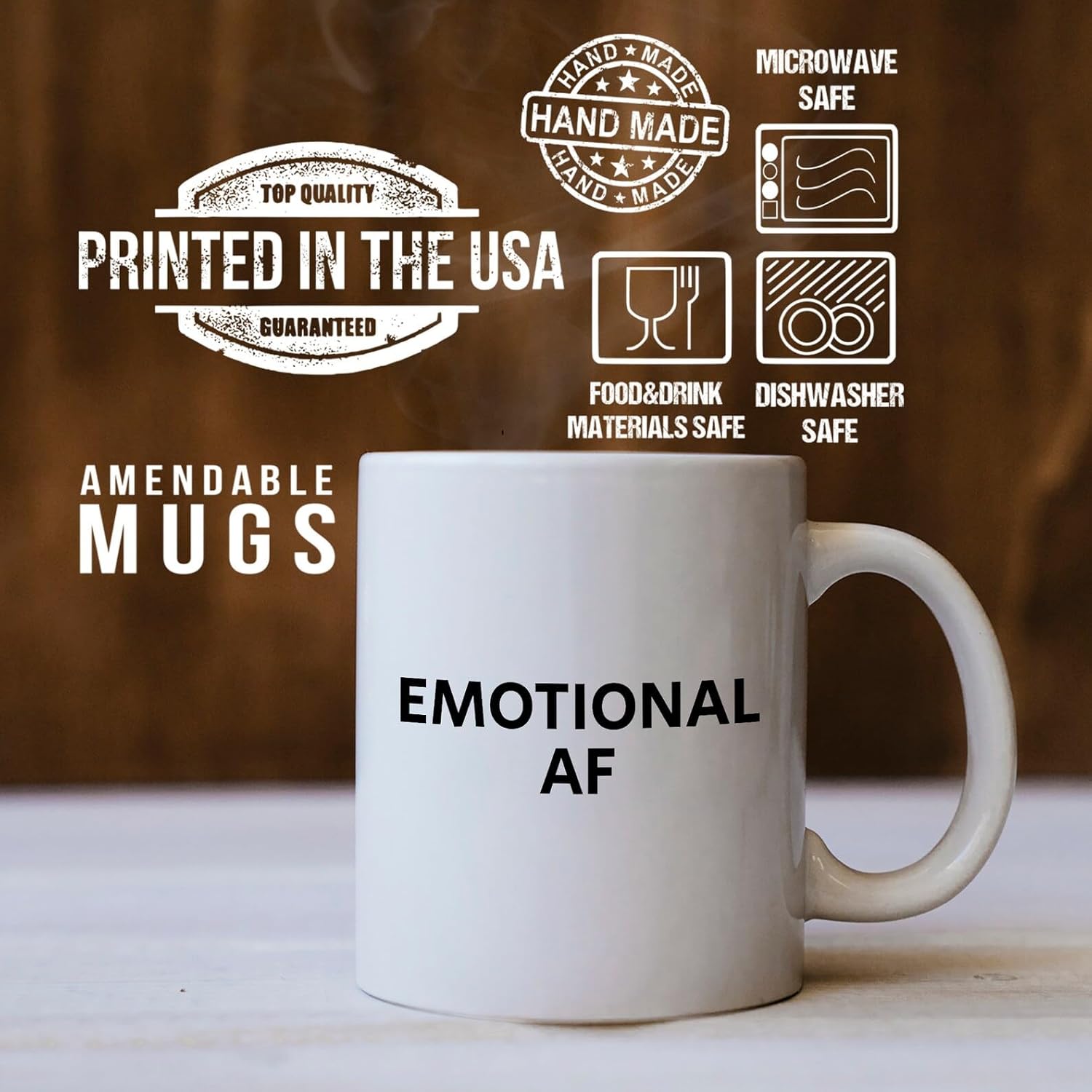 Amazon.com: bobibe Emotional Af Mug Emotional Gift Idea Emotional Mug ...