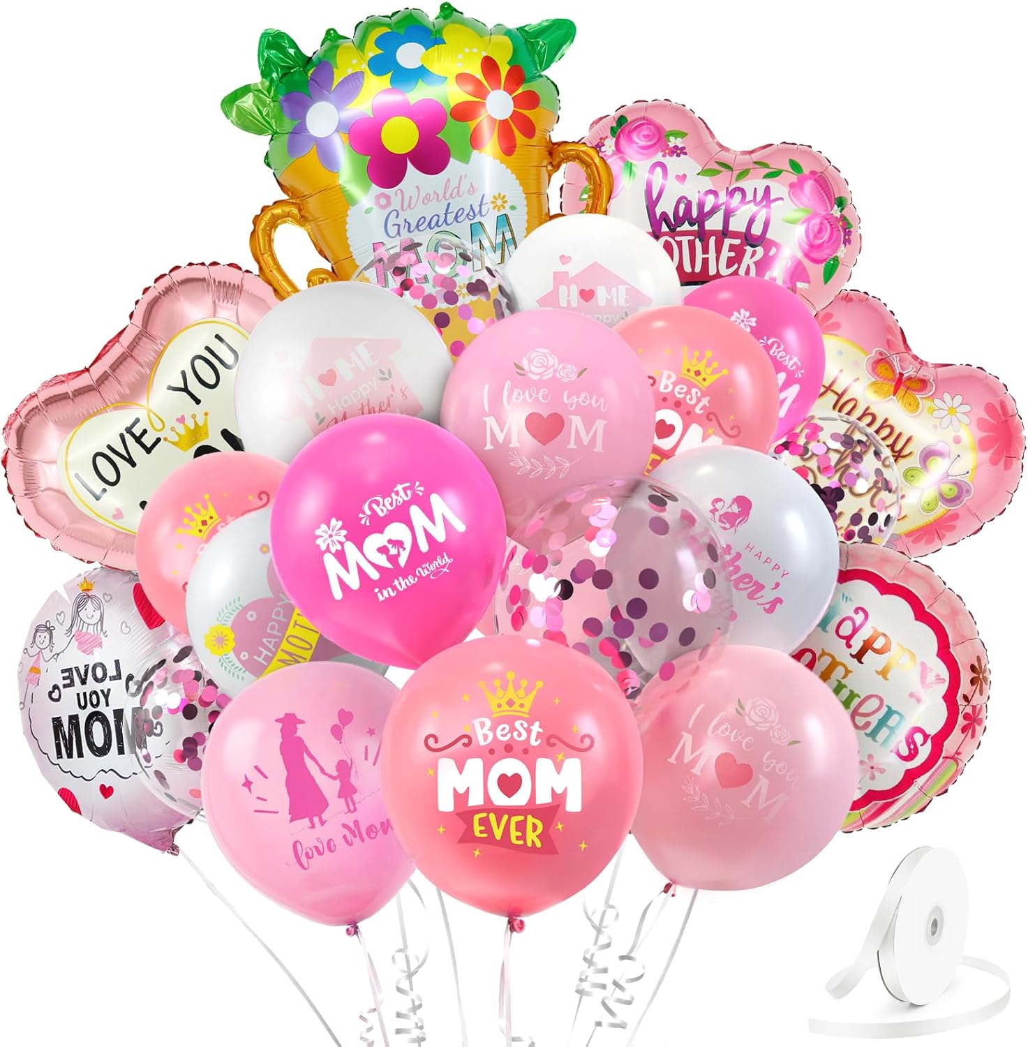 Amazon.com: GYIPFIPA Happy Mothers Day Balloons, 35 PCS Mother's Day ...