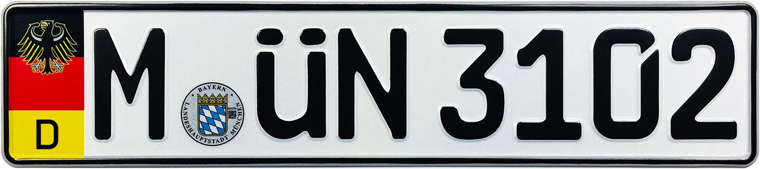 German Coat of Arms License Plate Flag + Eagle (Munich Plate), Frames ...