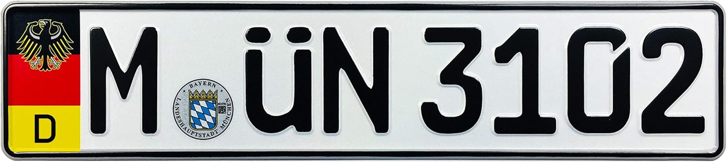 German Coat of Arms License Plate Flag + Eagle (Munich Plate), Frames ...