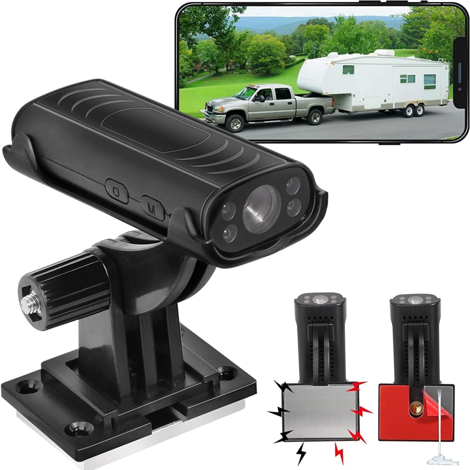 RV Backup Camera 1920x1080P, 150° Wide Angle Reverse Hitch Guide Camera ...