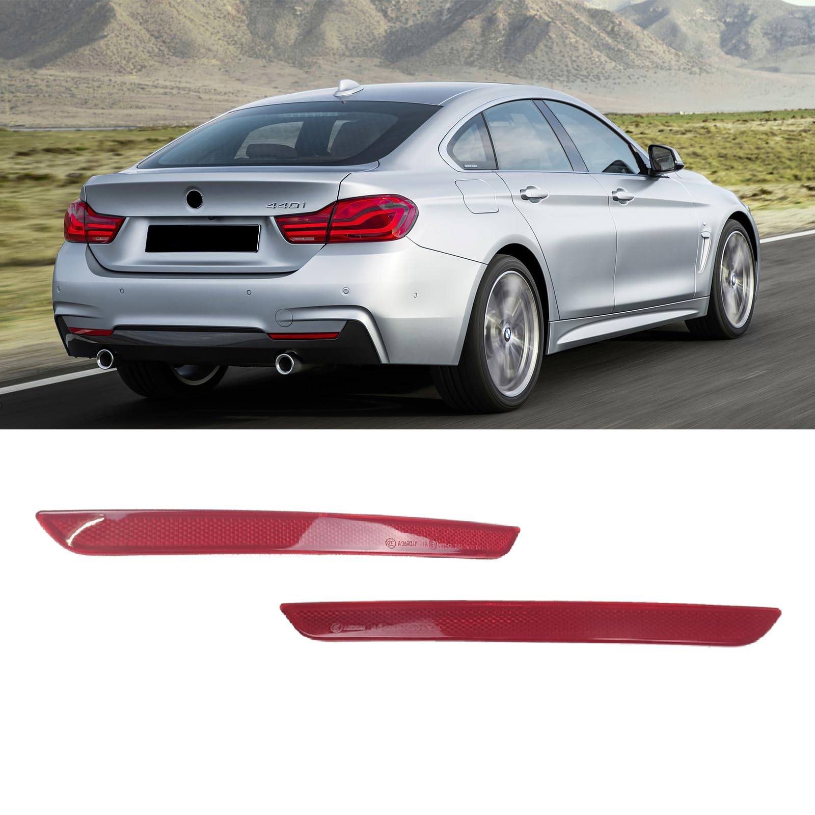 Amazon.com: BINB ROAD 2Pcs Rear Bumper Reflector 63147847233 ...