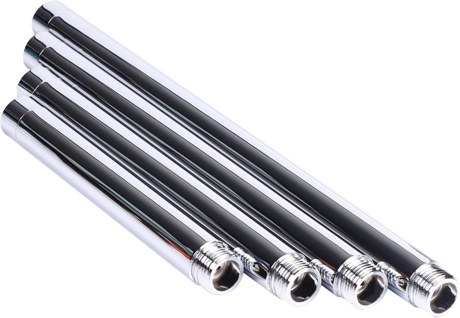 Fuworance One Pcs Straight Shower Head Extension Arm Round Rain Shower ...