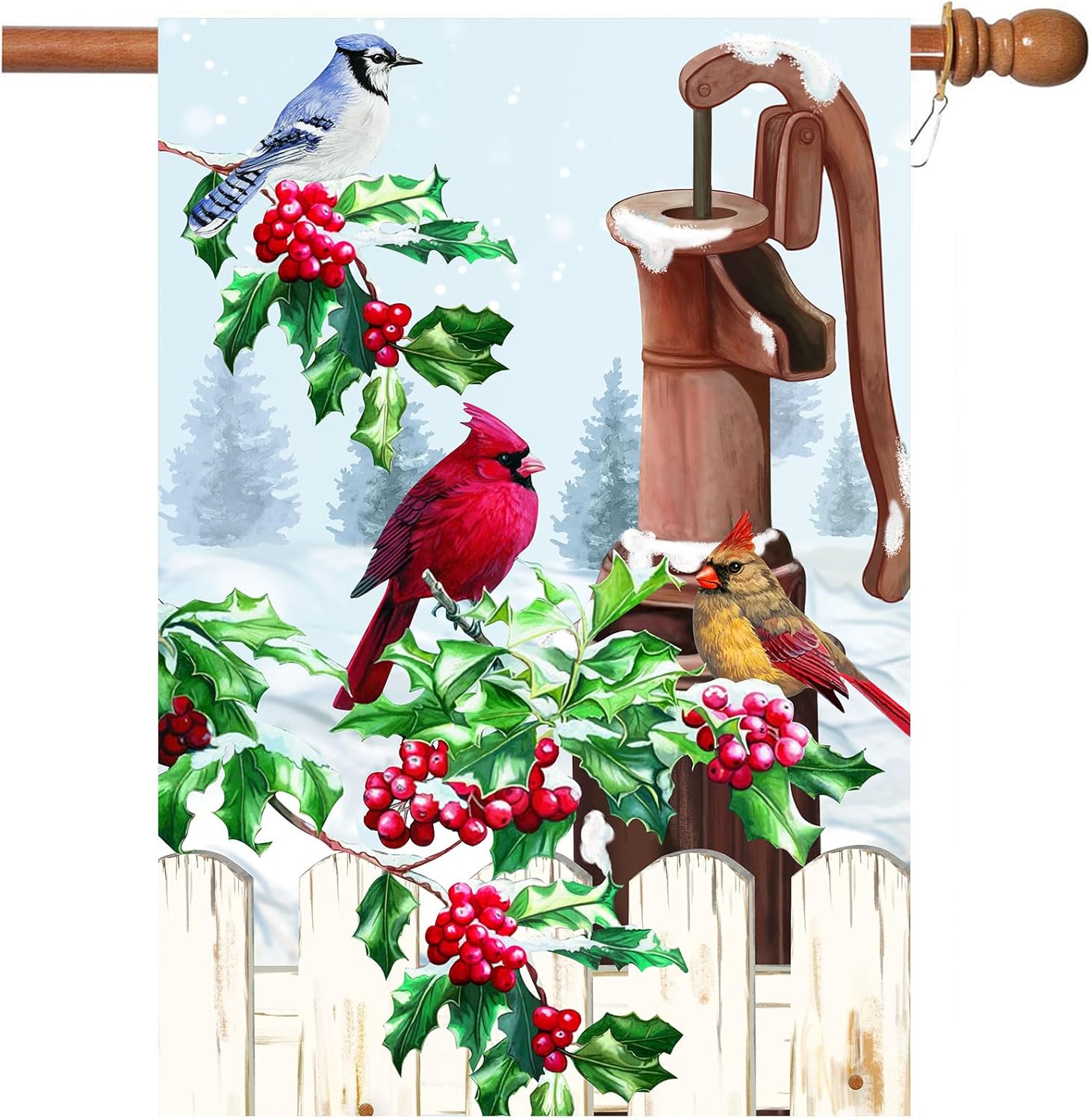 Amazon.com : Flagmax Winter Garden Flags - Double Sided Christmas House ...