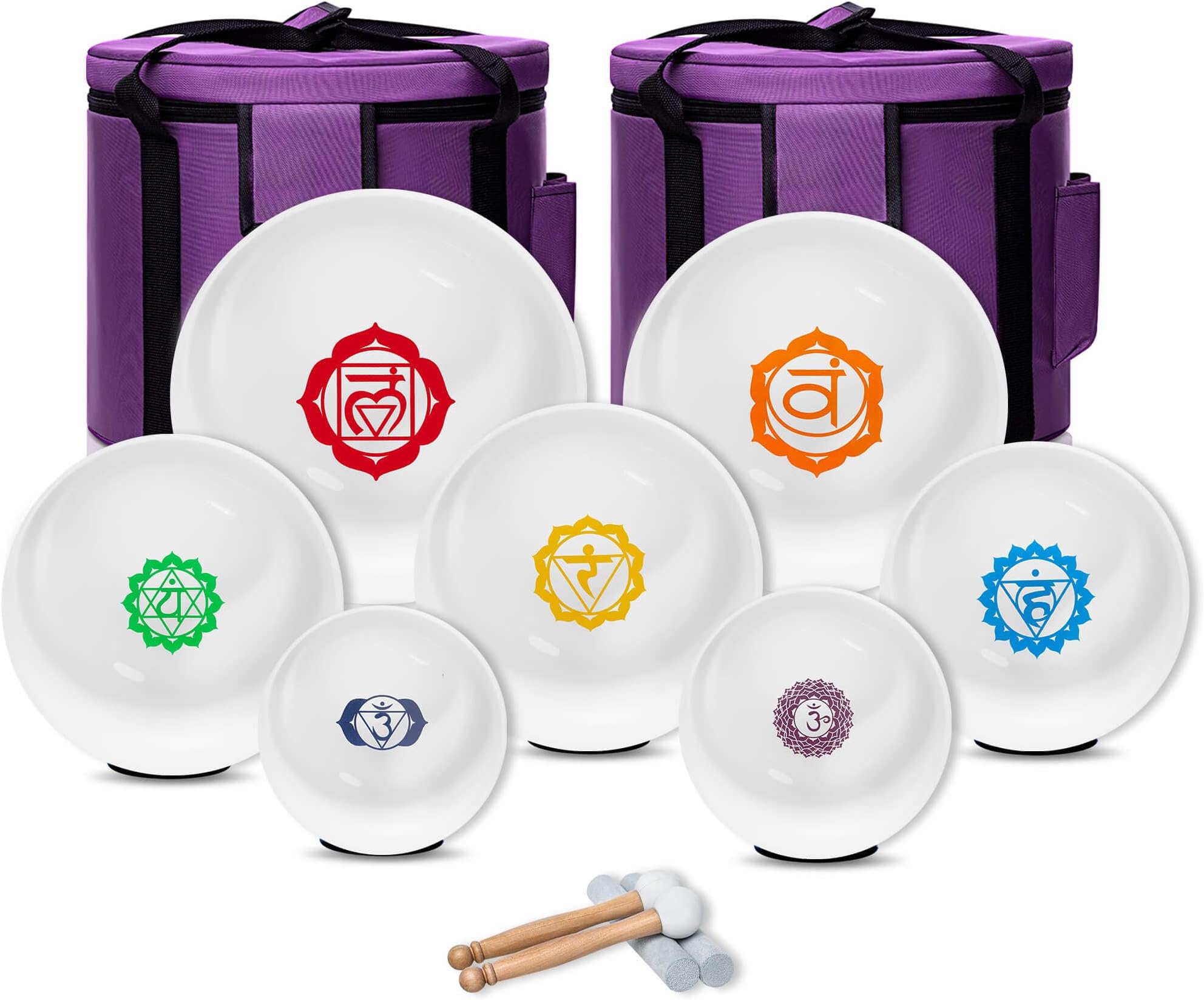 Amazon.com: SOUNDELLO 6-12inch Chakra Symbol Design 432hz Quartz ...