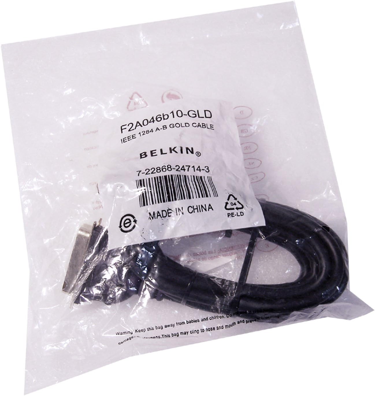 Belkin IEEE 1284 Premium Gold-Plated Parallel Printer Cable (10 Feet ...
