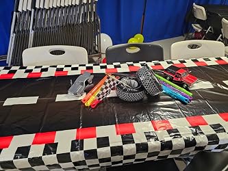 Amazon.com: 2 PCS Racing Car Plastic Tablecloths Car Theme Disposable ...