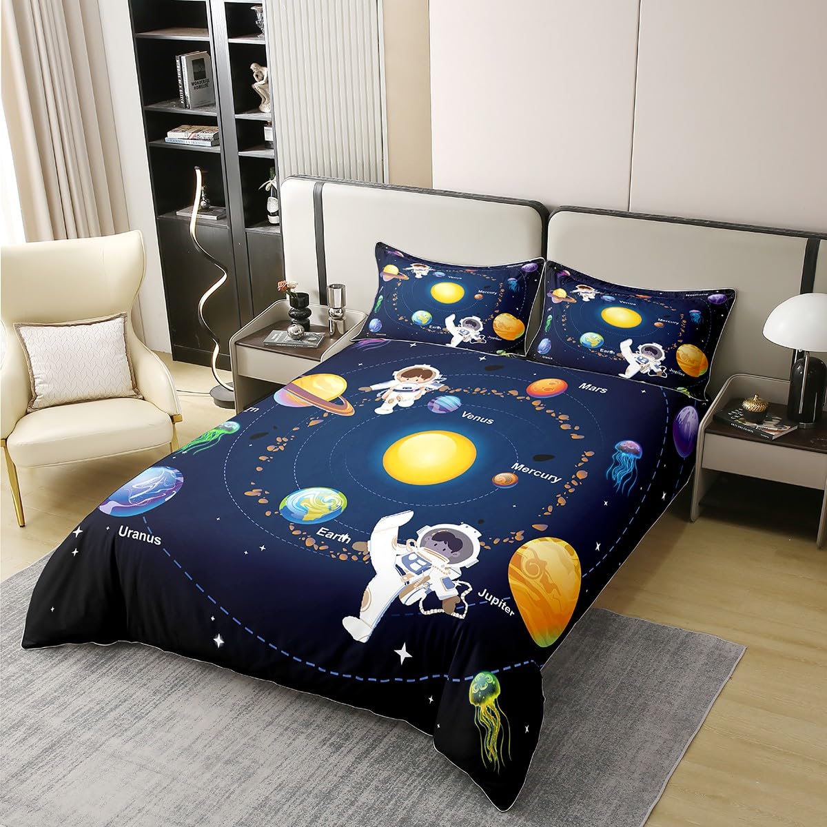 Solar System Bedding Comforters Duvet Covers Sheets 100% Cotton Outer