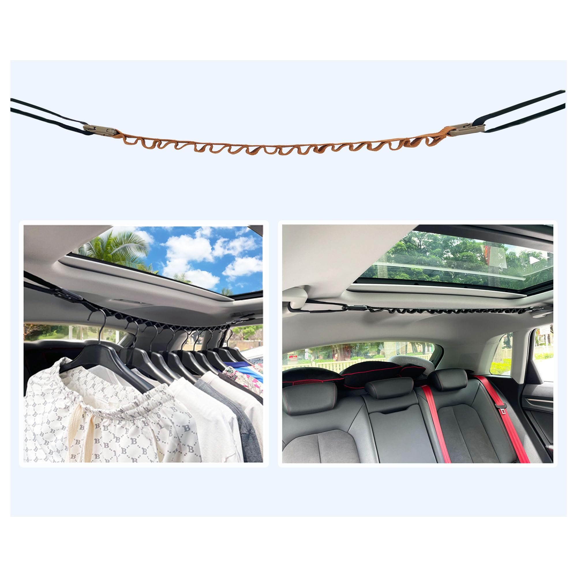 Amazon.com: HoHpHq Car Clothes Hanger Bar - Car Travel Accessories ...