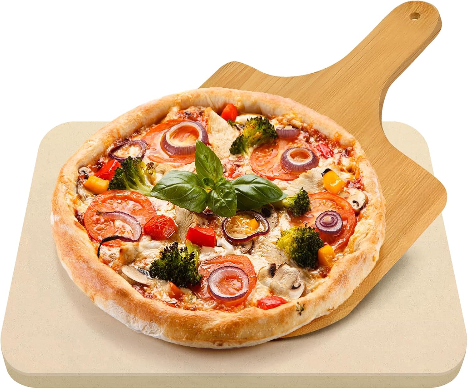 Amazon.com: KORCCI Pizza Stone15 x 12", Large Pizza Stone for Oven and ...