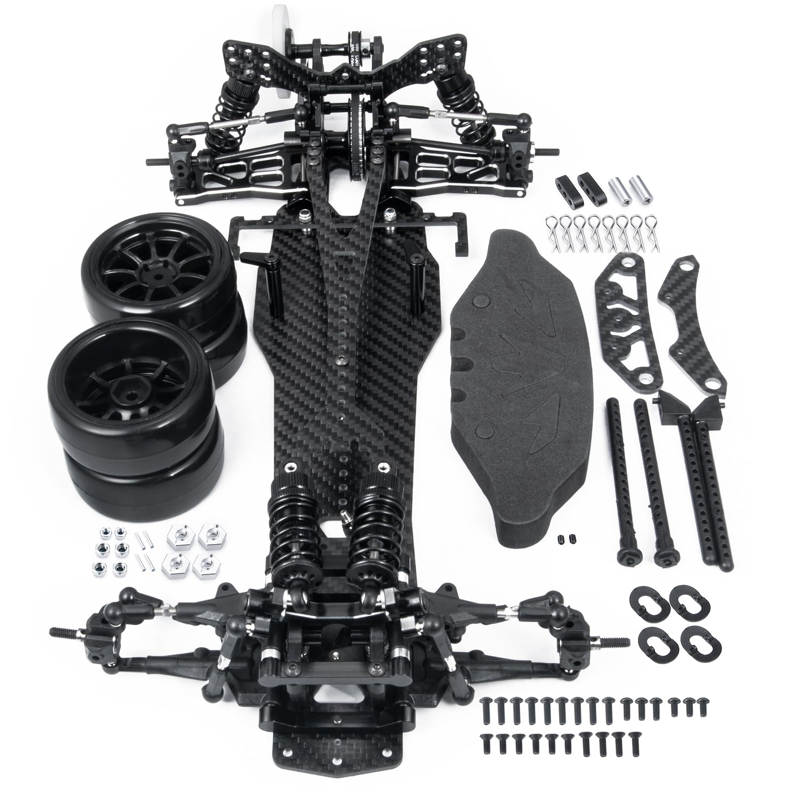 Amazon.com: JGGZONE Metal Alloy & Carbon Fiber Sakura D5 Frame Chassis ...