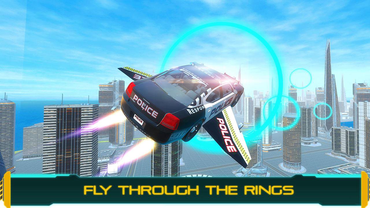 Flying Police Car Chase Simulator 3D: Crime City Vegas Gangster ...