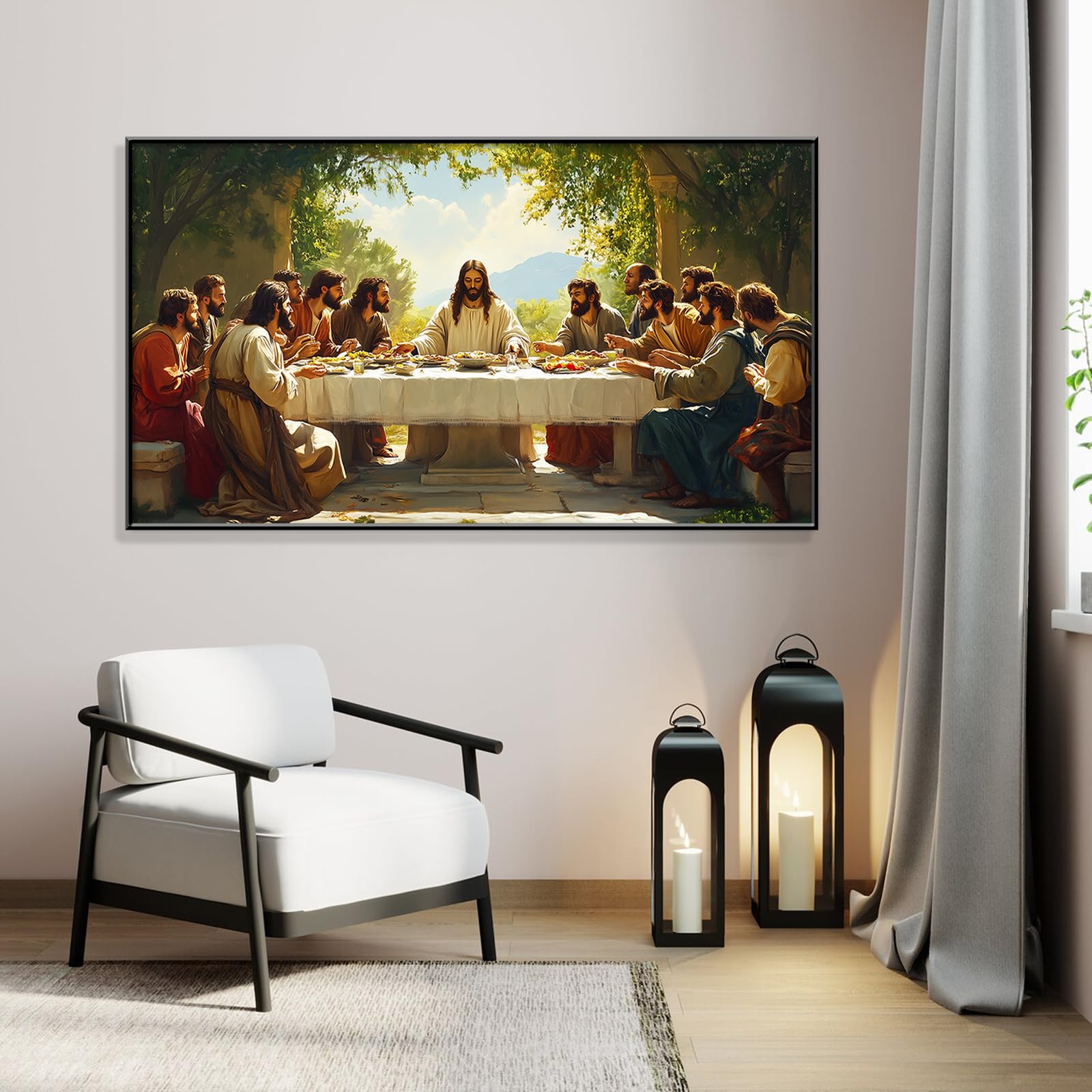Amazon.com: Last Supper Wall Decor, Last Supper Canvas Wall Art, Jesus ...